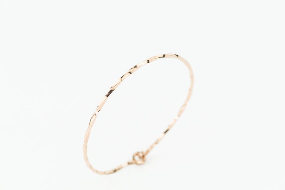 Rose Gold Bangle Open Bangle Gold Bangle 14K Gold Filled | Etsy