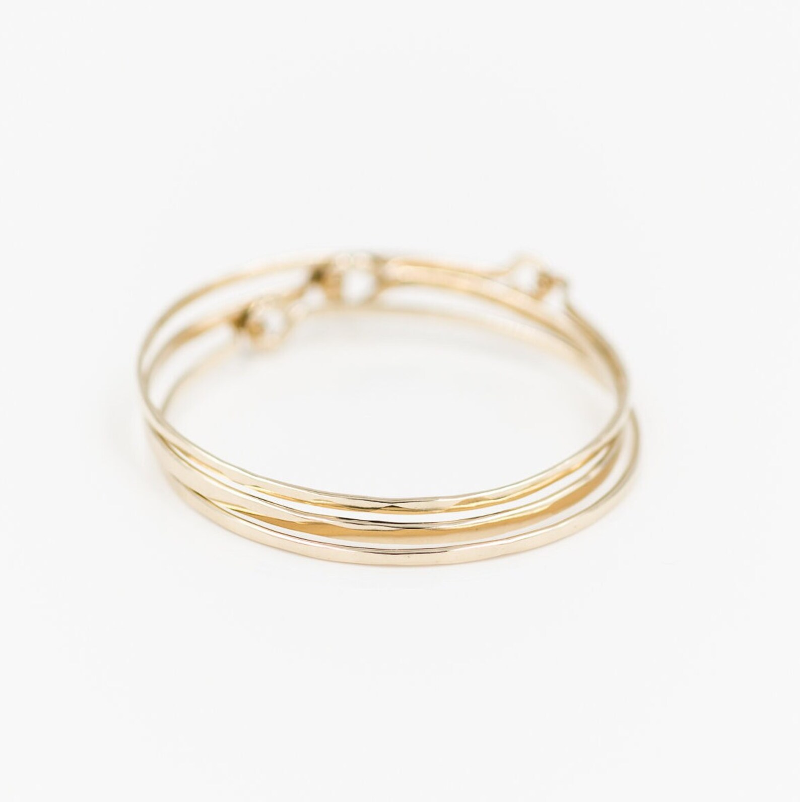 Gold Bangle Set of 3 Yellow 14k Gold Fill Bracelets 14k Gold - Etsy