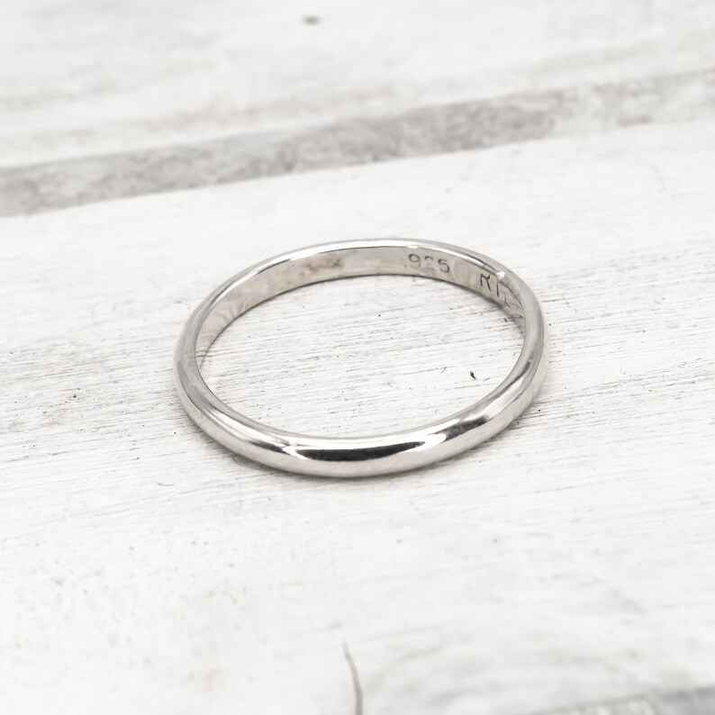 Simple Wedding Ring Sterling Silver 3 MM Band Silver Wedding - Etsy