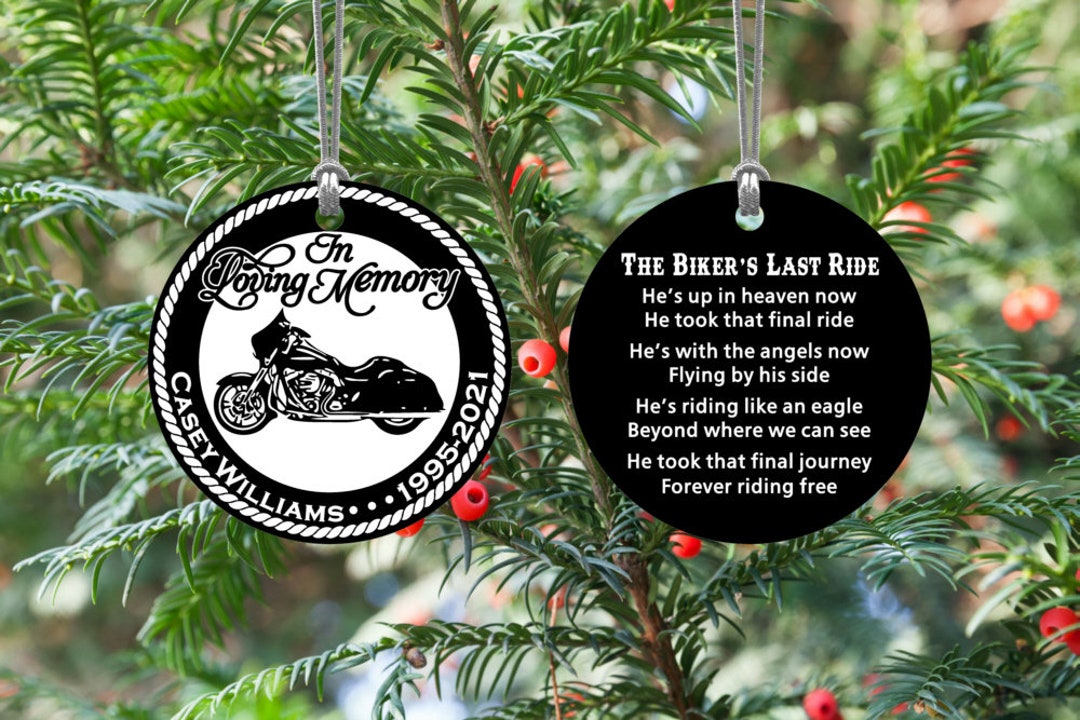 Biker - in Loving Memory - Remembrance Keepsake - Laser Engraved ...