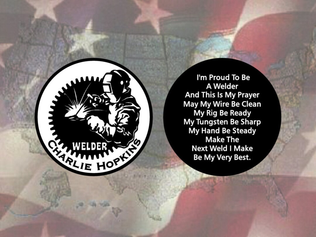 Welder Personalized Coin...ultra-black Super-tough Anodized Aluminum ...