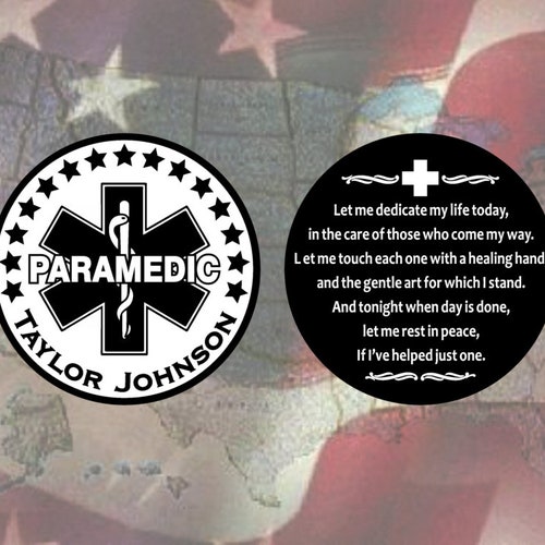 Paramedic Personalized Coin With Prayer Super Hard Super - Etsy