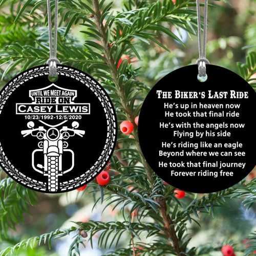 Biker in Loving Memory Remembrance Keepsake Engraved - Etsy
