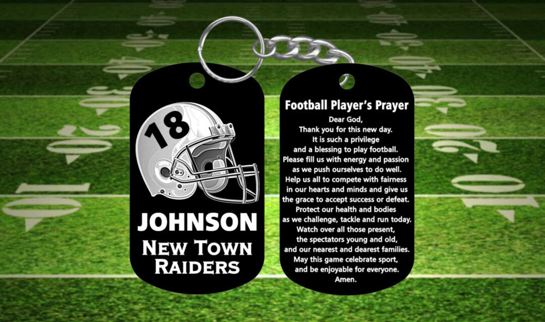 Football Players Gift - Dog Tag Keychain - Super Tough Metal ...