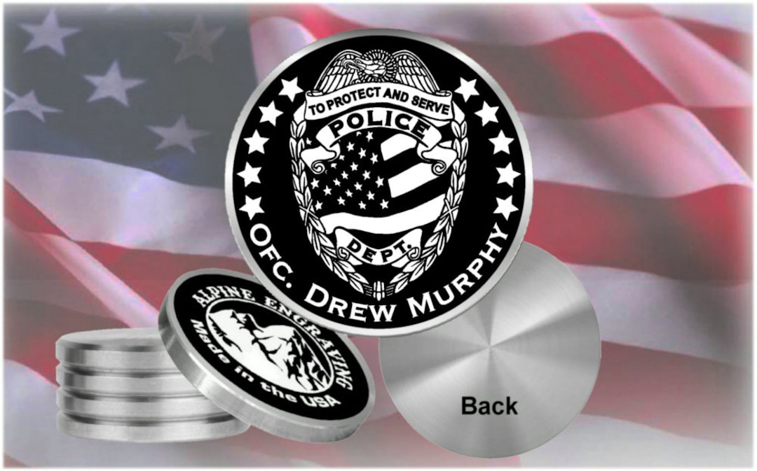 Police Police Officer Challenge Coin Large 1-5/8 Diameter Premium ...