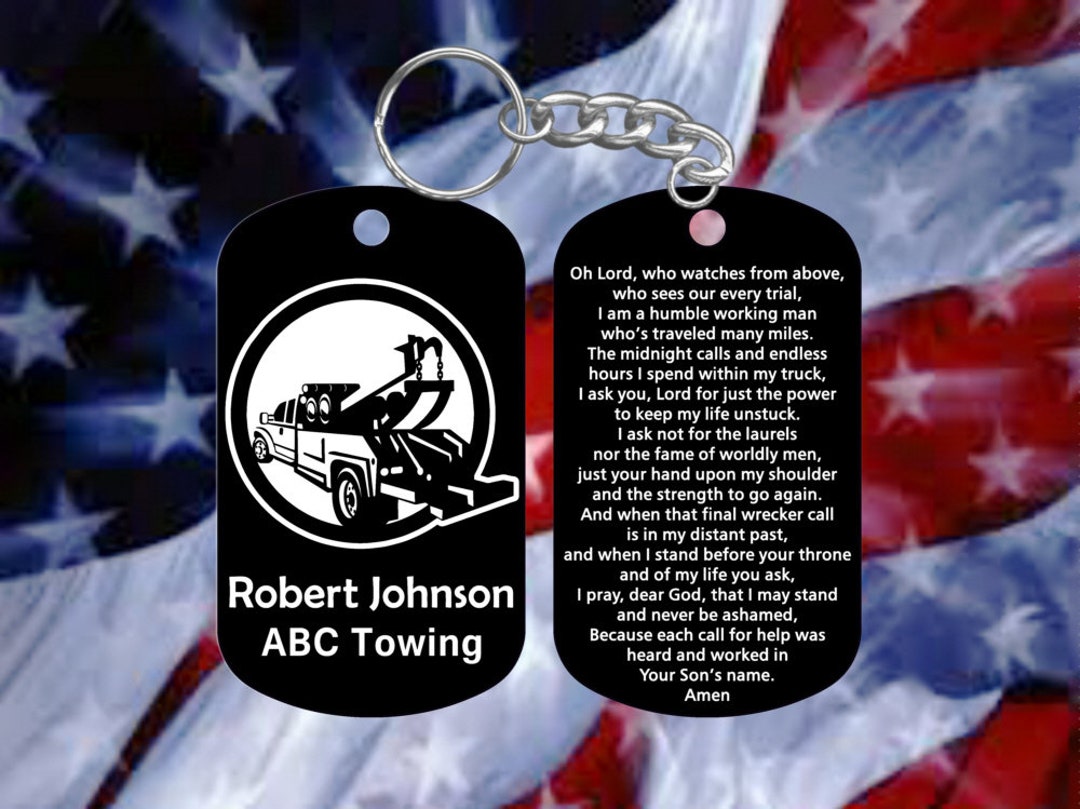 Tow Truck Driver Gift With Driver's Prayer Personalized - Etsy