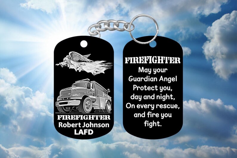Firefighter Fire Engine Gift With Firefighter's Guardian - Etsy