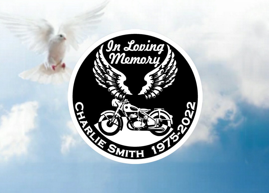 Motorcycle Biker Remembrance Coin Personalized Ultra-black - Etsy