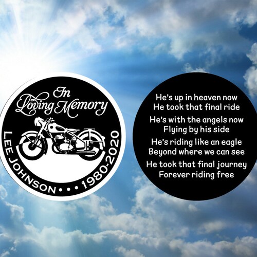 Biker Motorcycle Remembrance Keychain in Loving Memory - Etsy