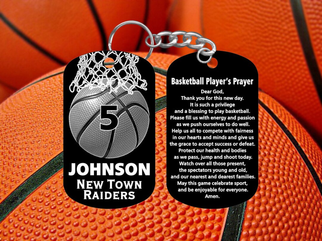 Basketball Player Gift - Dogtag Keychain - Super Hard Anodized ...