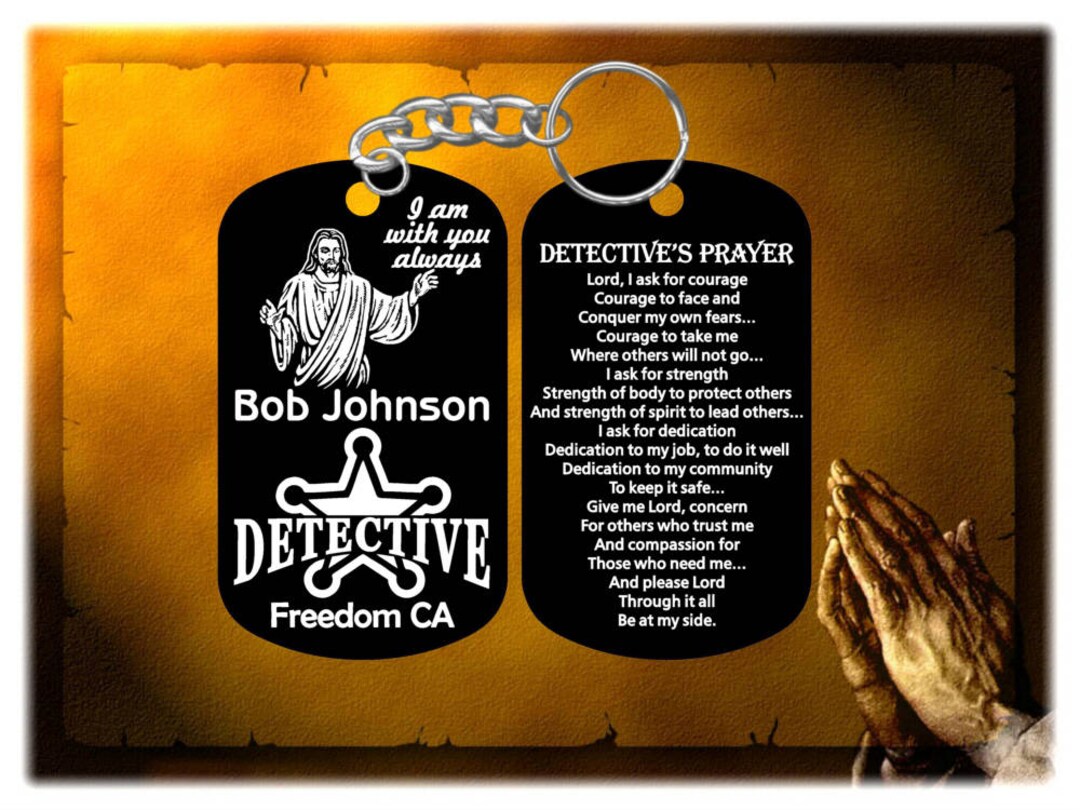 Police Detective Gift With Detective's Prayer Dog Tag - Etsy