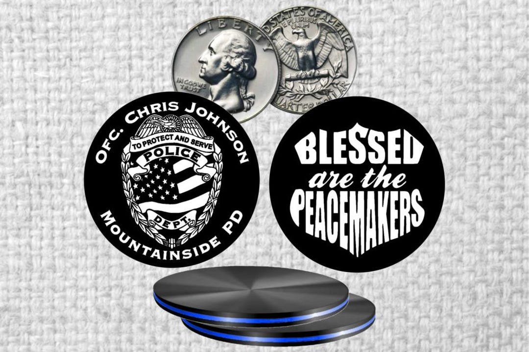 Police Officer Challenge Coin Personalized and Laser Engraved Super ...