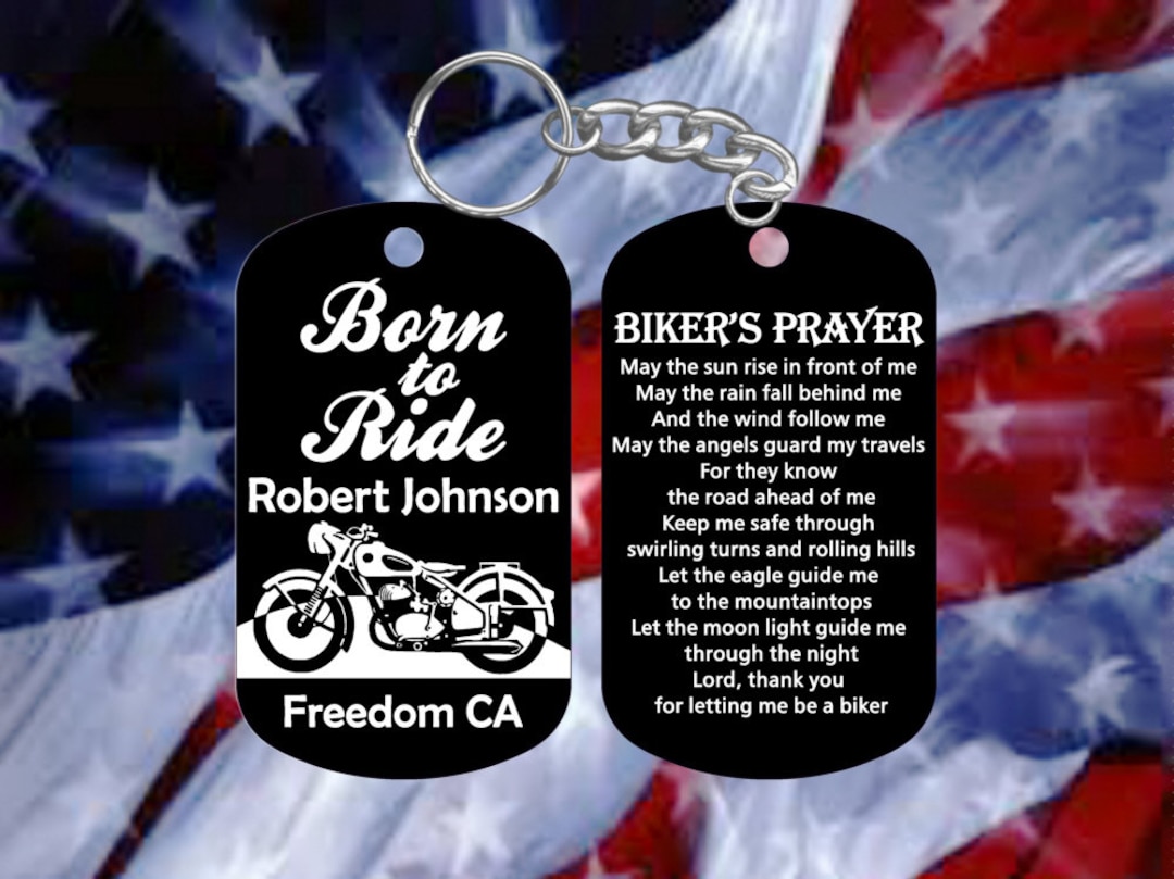 Motorcycle Biker - Born to Ride - Biker Gift - Super Tough Dog Tag ...