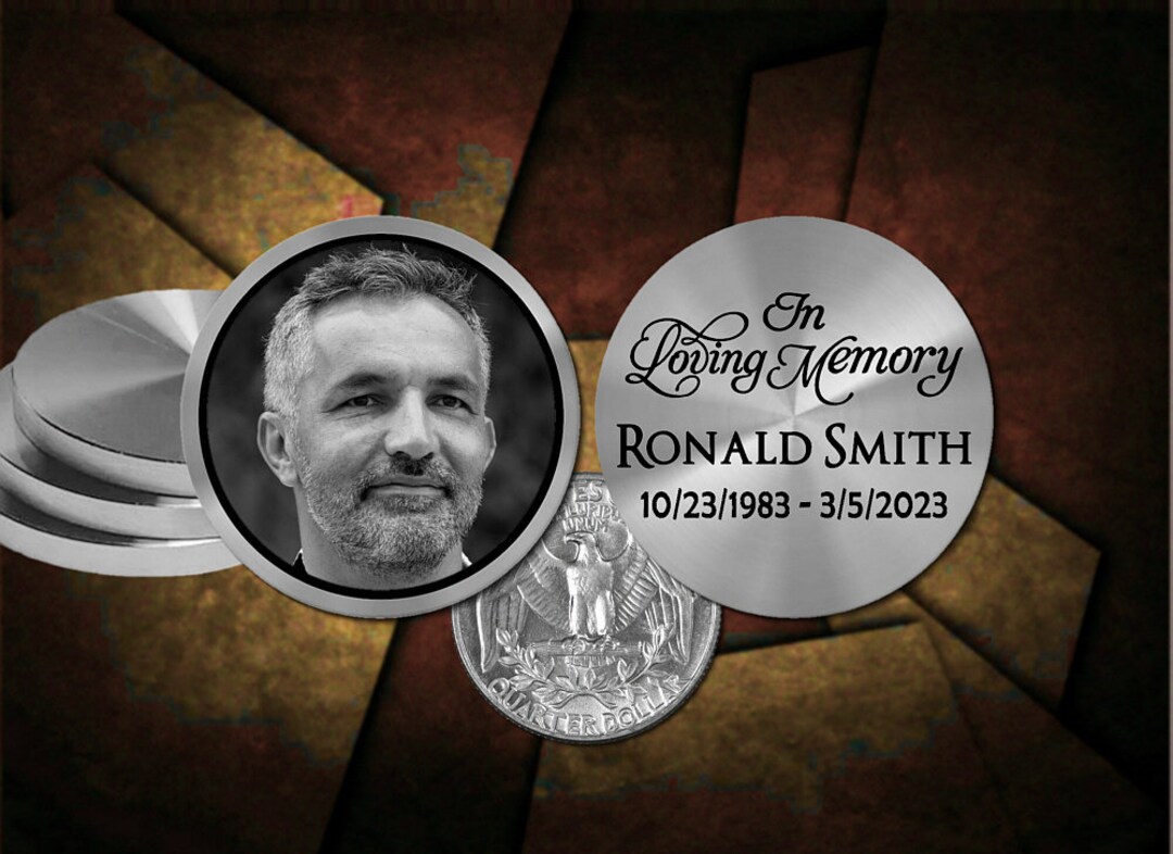 Personalized Laser Engraved in Loving Memory Photo Pocket Coin 1-3/8 ...