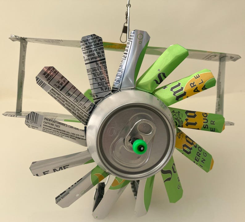 Airplane Whirl-a-gig Made From Seagram's Zero Sugar Ginger Ale Cans - Etsy