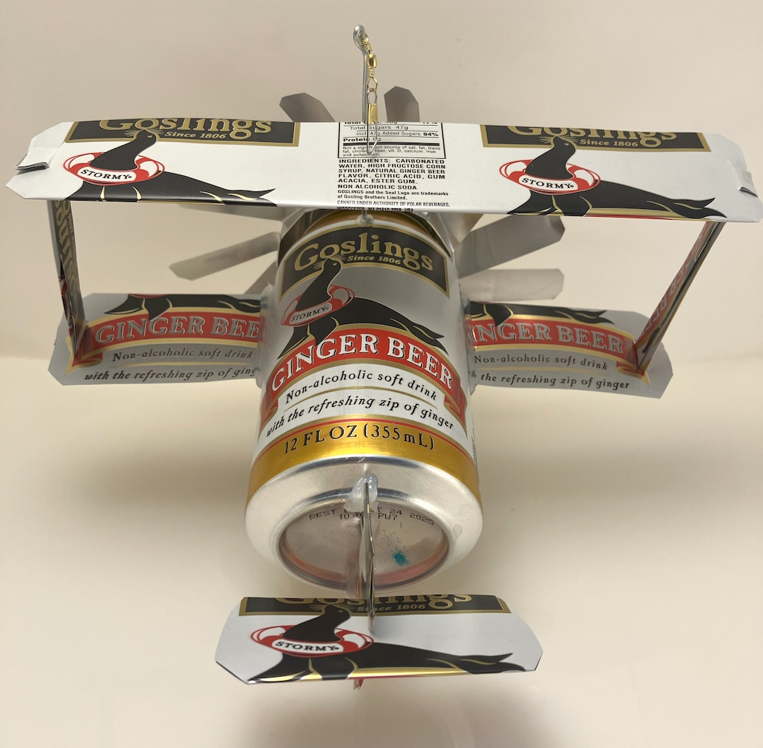 Airplane Whirl-a-gig Made From Goslings Ginger Beer Cans - Etsy