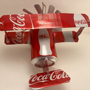 Airplane Whirl-a-gig Made From Coca-cola Cans - Etsy