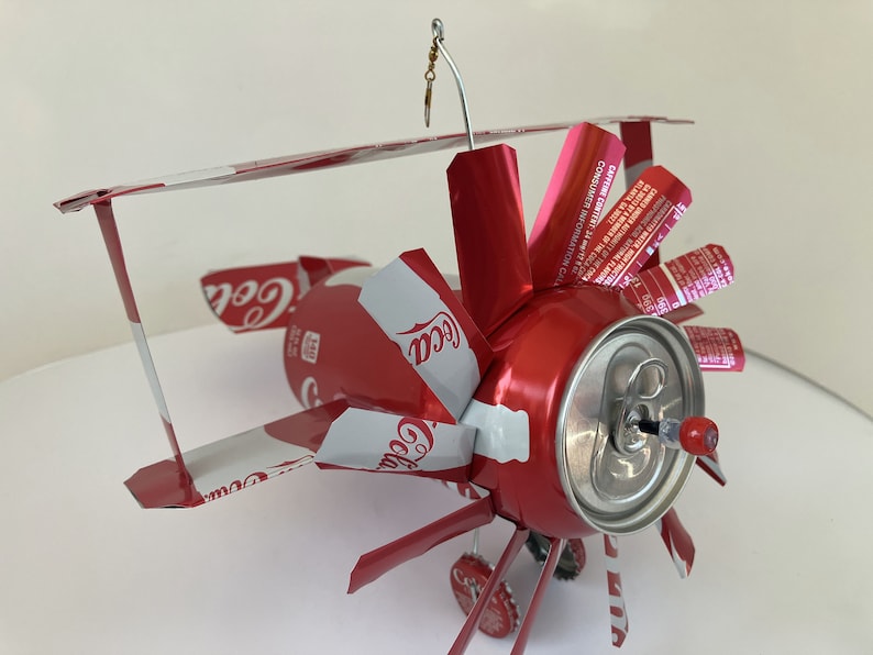 Airplane Whirl-a-gig Made From Coca-cola Cans - Etsy