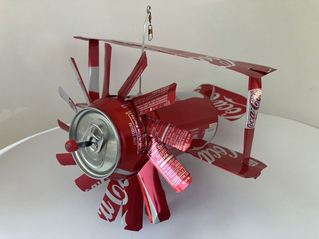 Airplane Whirl-a-gig Made From Coca-cola Cans - Etsy