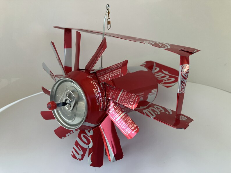 Airplane Whirl-a-gig Made From Coca-cola Cans - Etsy