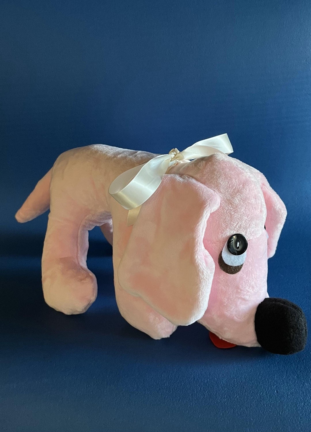 Morgan PINK Plush Stuffed Basset Hound Dog by Jane - Etsy