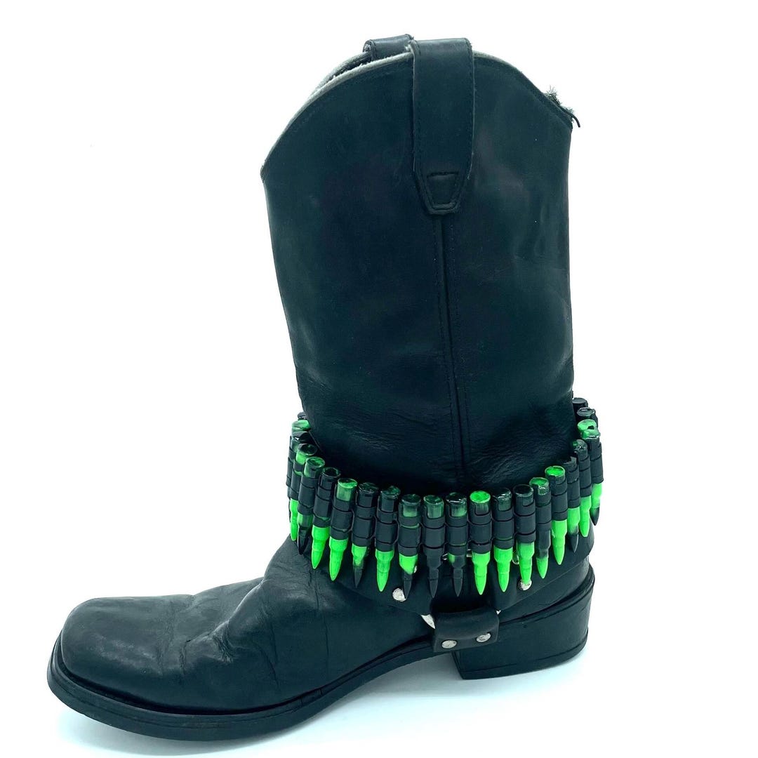 Green and Black Bullet Boot Strap - Etsy