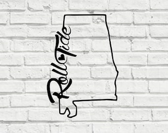 Alabama ROLL TIDE Football Decal - Etsy
