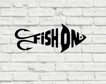 Fish on Decal Sticker Vinyl Car Home Truck Window Laptop Made in USA - Etsy