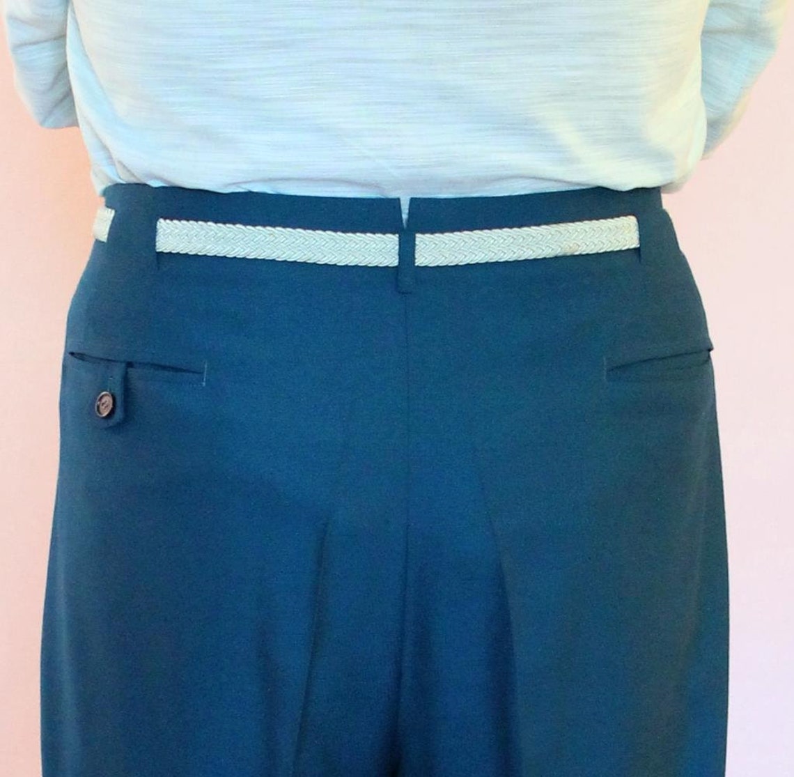 RTW Cream 50s 40s Zazoo Slacks sample with Hollywood waist | Etsy