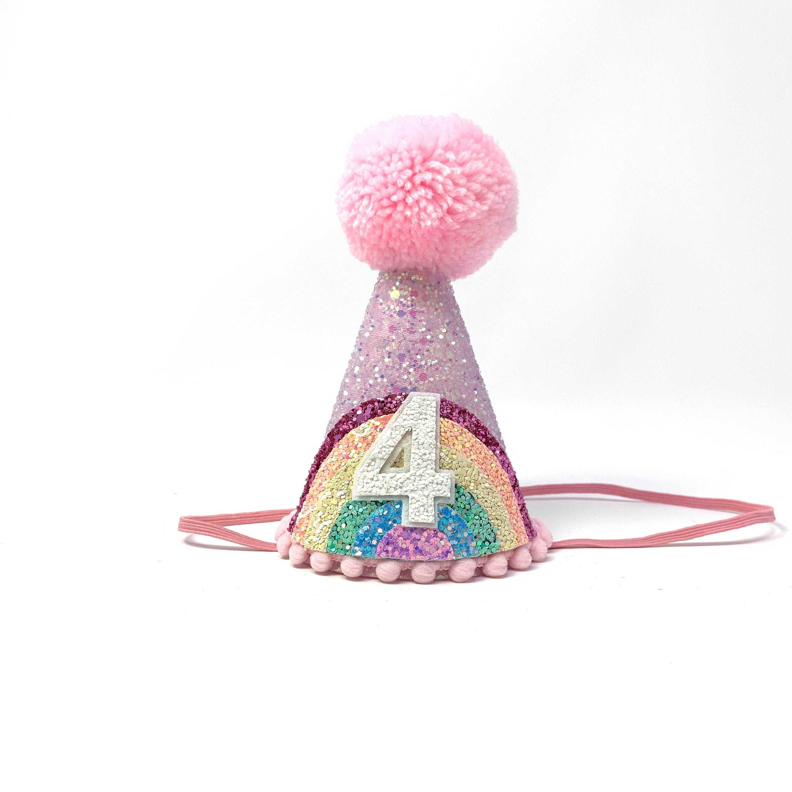 4th Birthday Girl 4th Birthday Girl Party Hat Rainbow Party | Etsy