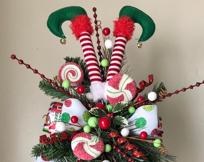 SANTA'S LITTLE HELPER green Decorative Whimsical - Etsy