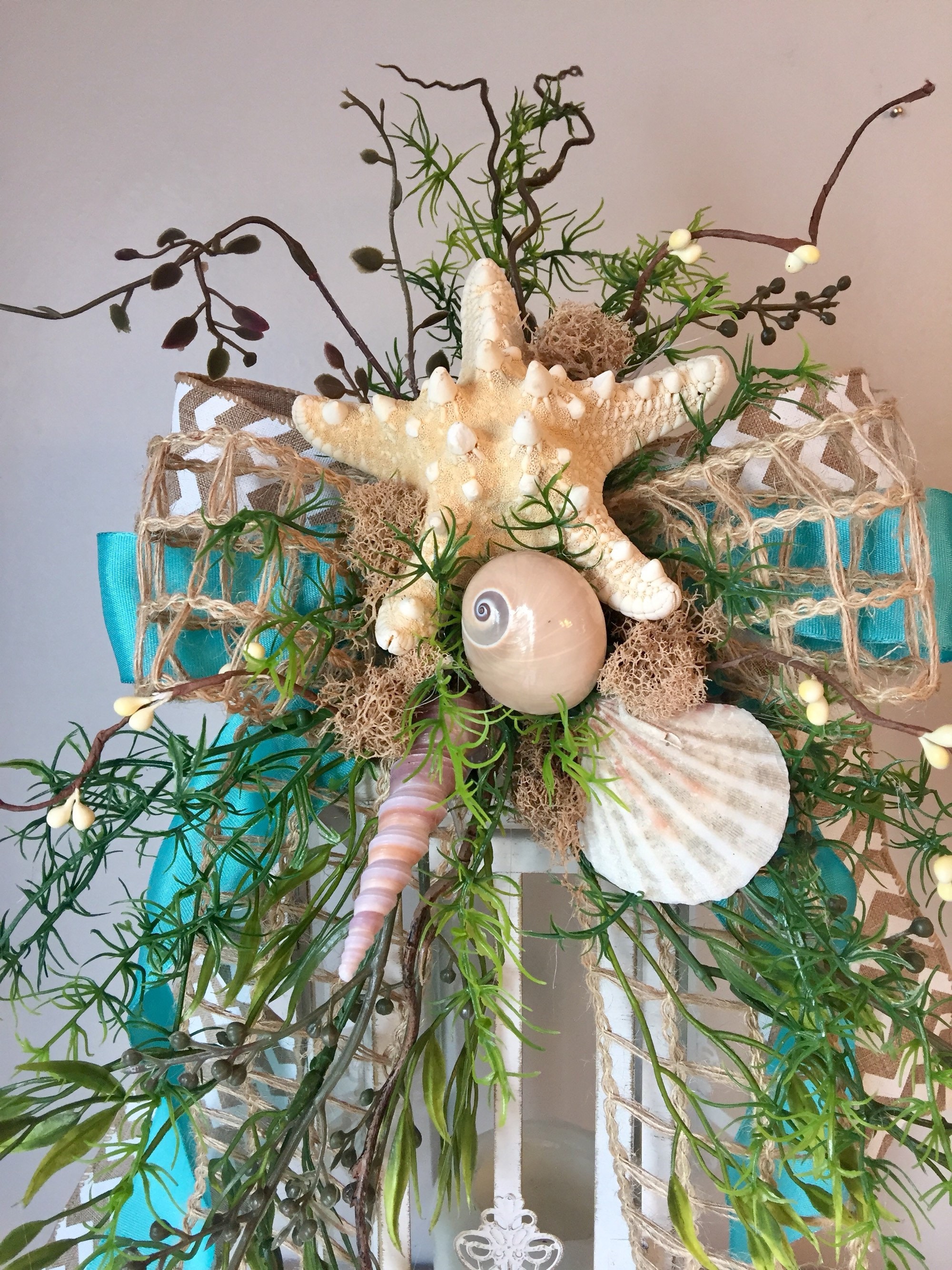 BY THE SEA Coastal Beach House Nautical Seashell Lantern - Etsy