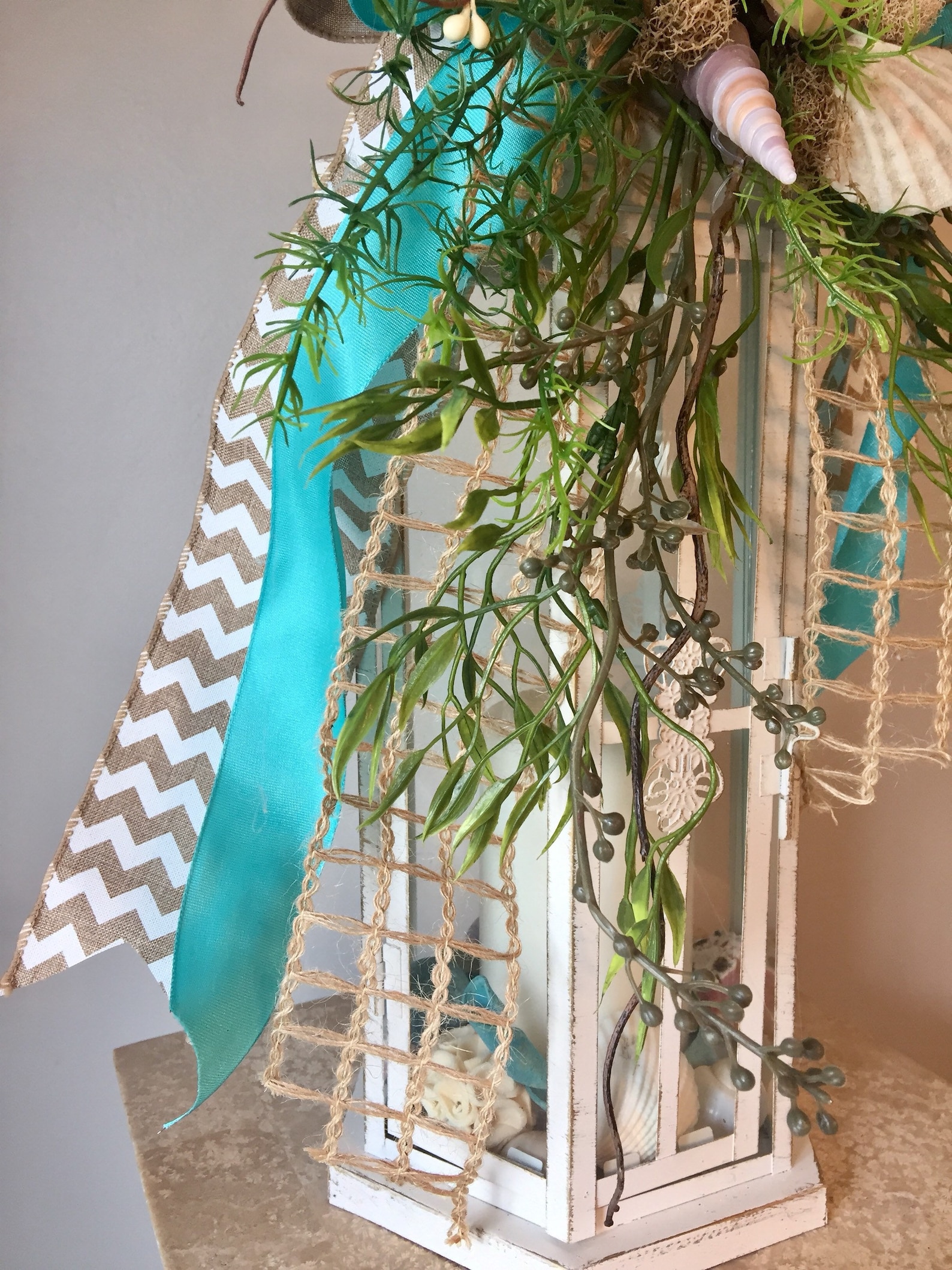 BY THE SEA Coastal Beach House Nautical Seashell Lantern - Etsy