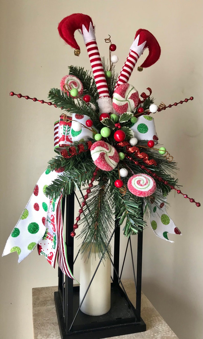 SANTA'S LITTLE HELPER red Decorative Whimsical - Etsy