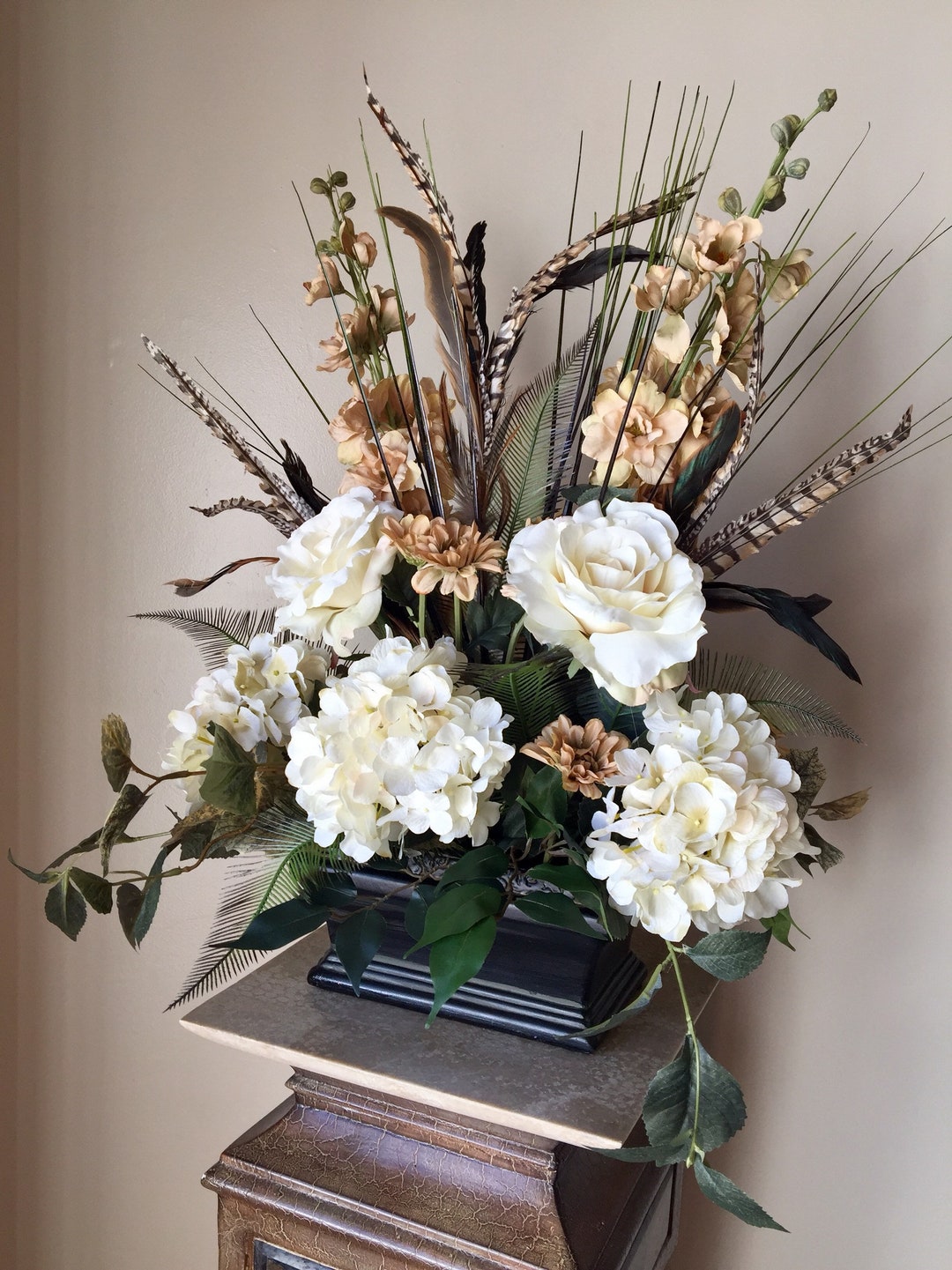 ROMAN BEAUTY - Traditional Tuscan Anytime Decorative Floral Silk ...