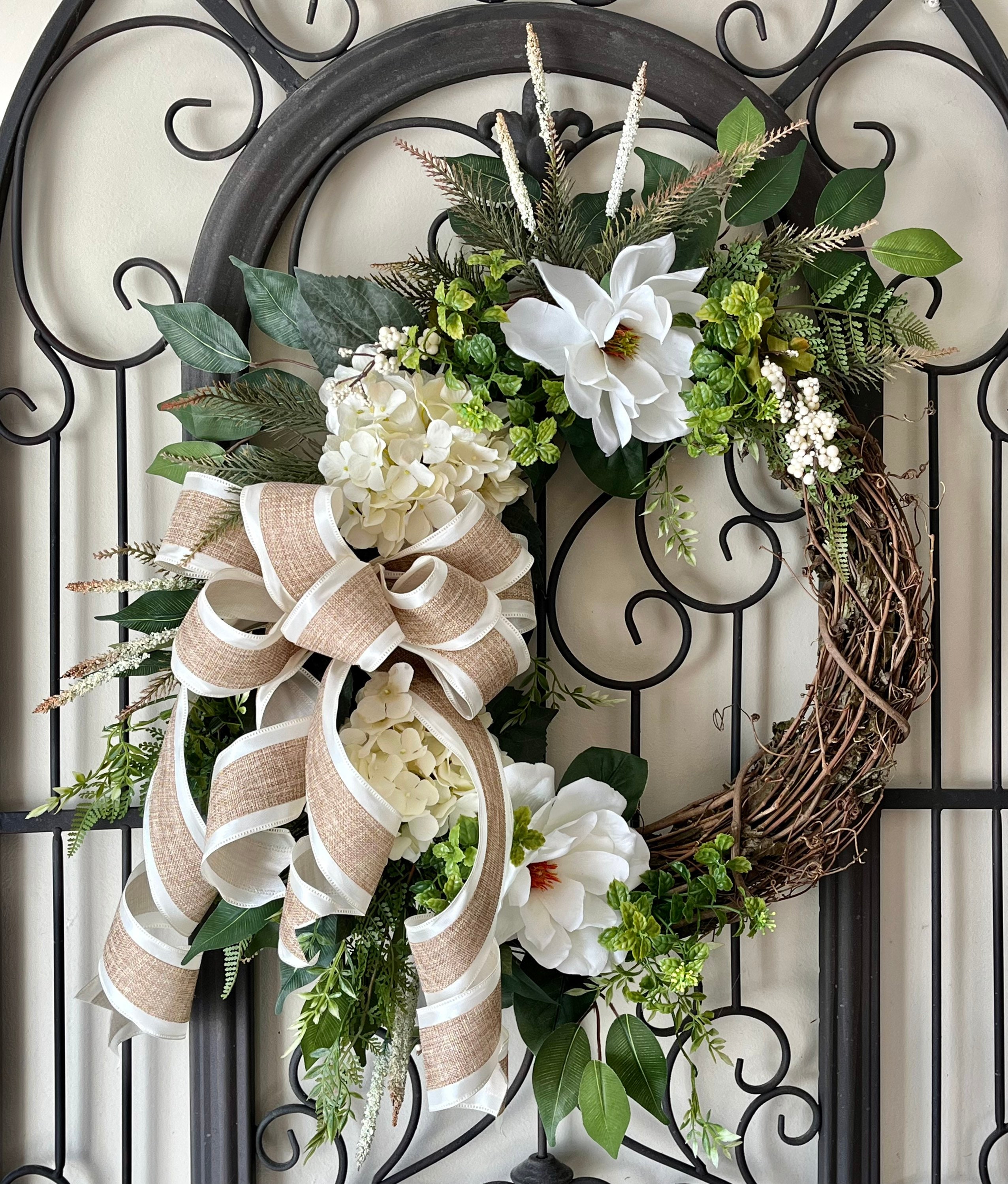 MAGNOLIA FARMHOUSE ivory Chic Shabby Cottage Rustic | Etsy