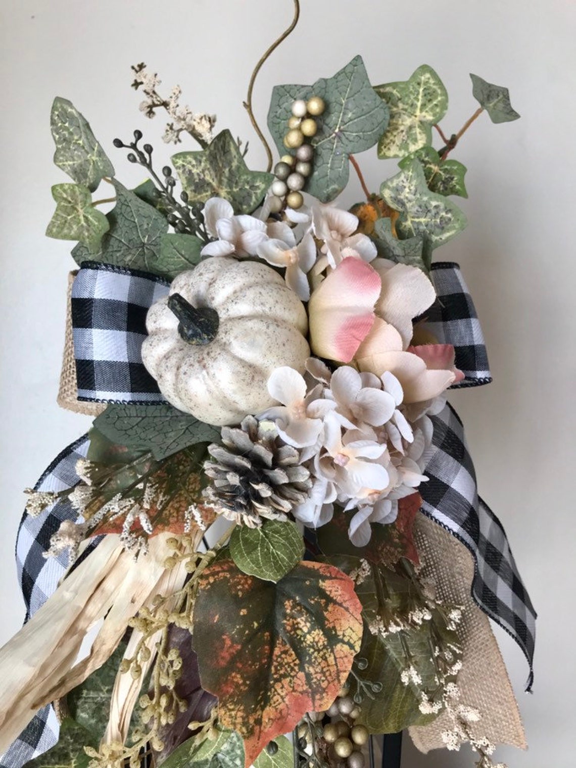 RUSTIC ALLURE (black & White Buffalo Plaid) - Decorative Fall Autumn ...