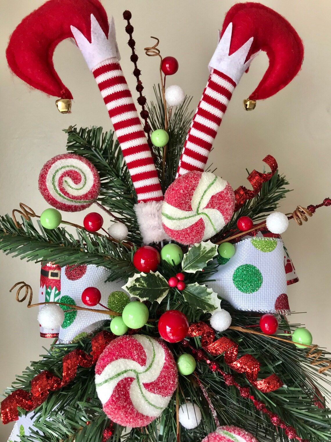 SANTA'S LITTLE HELPER red Decorative Whimsical - Etsy