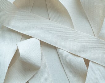 White Cotton Twill Tape | Etsy