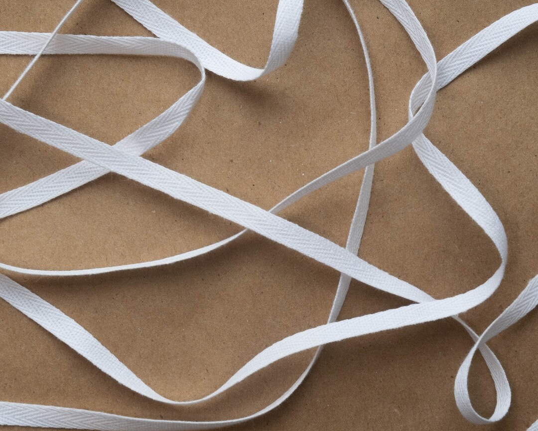 1/4 Inch Wide White Cotton Twill Tape, by the Yard or Roll - Etsy