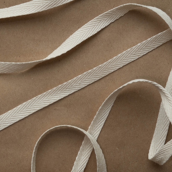 White Cotton Twill Tape - Etsy