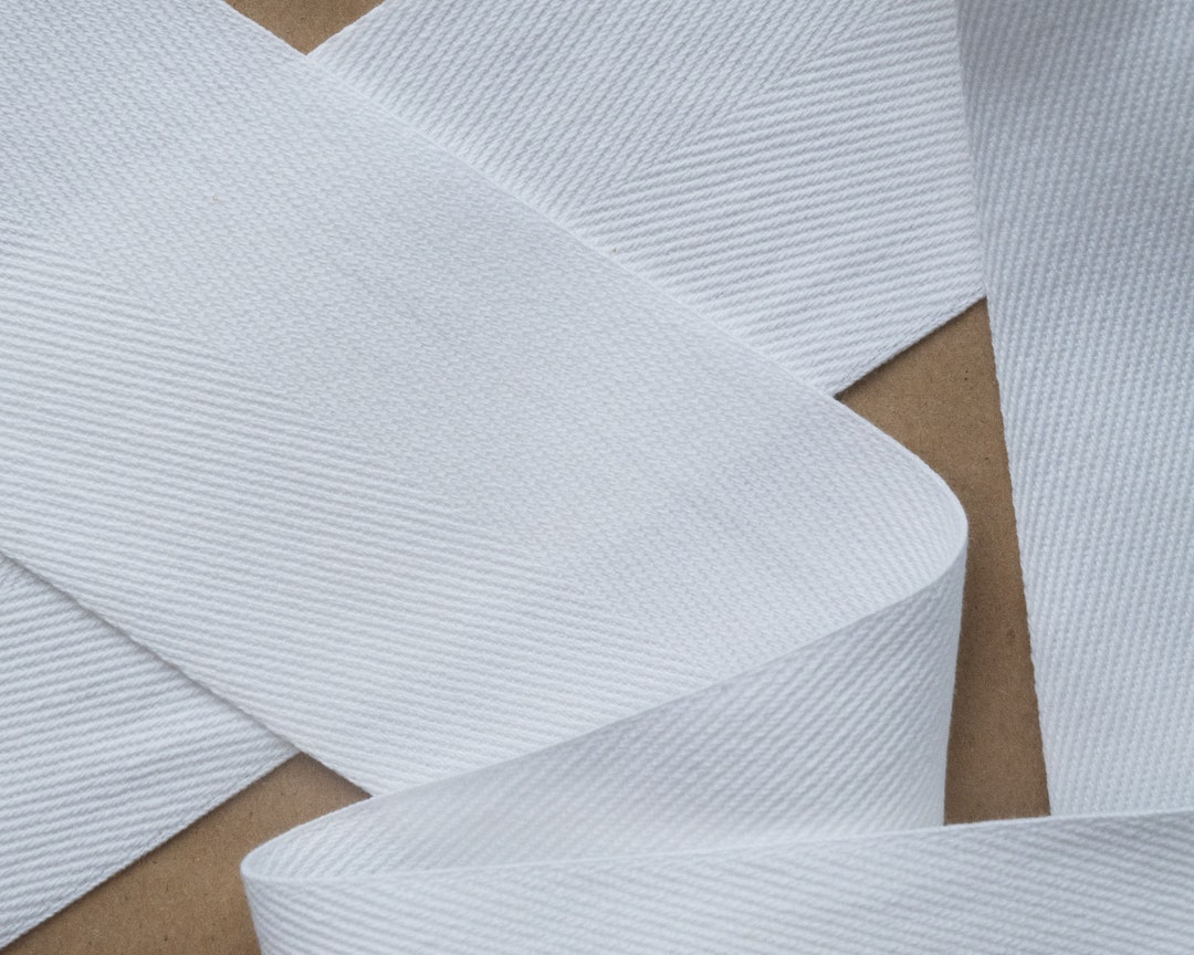 3 Inch Wide White Cotton Twill Tape, Heavyweight, by the Yard - Etsy