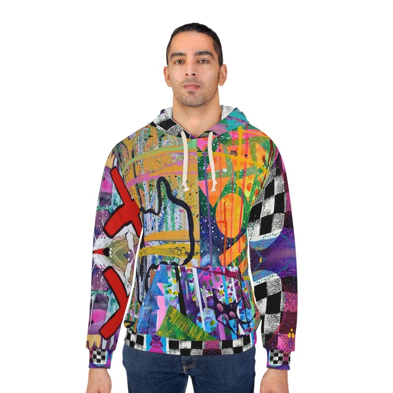 Colorful Abstract Split Design Unisex Pullover Hoodie Mixed - Etsy