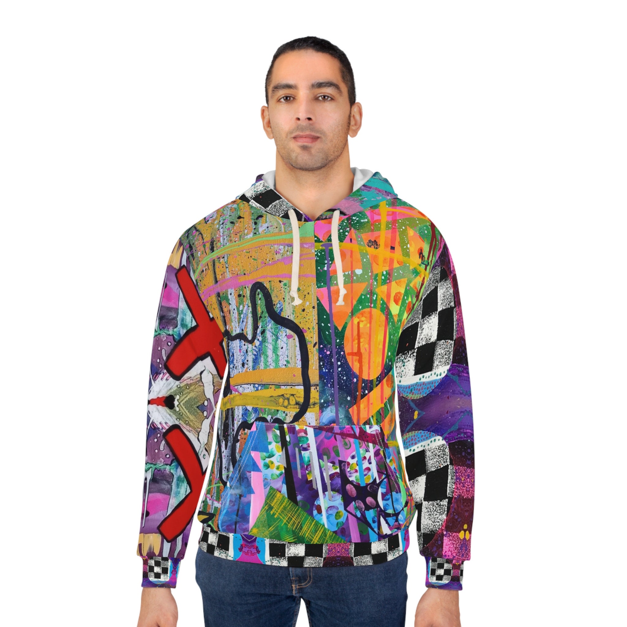 Colorful Abstract Split Design Unisex Pullover Hoodie Mixed - Etsy
