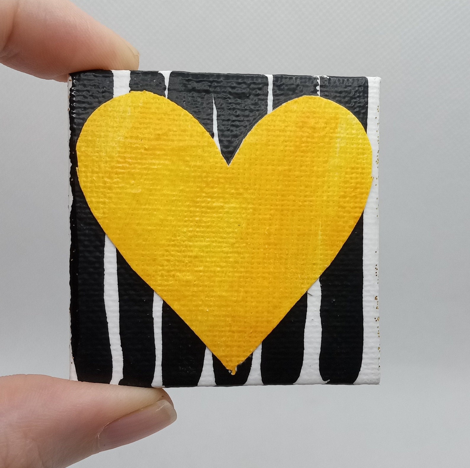 Miniature 2x2 Heart Painting for Collage Wall Space - Etsy