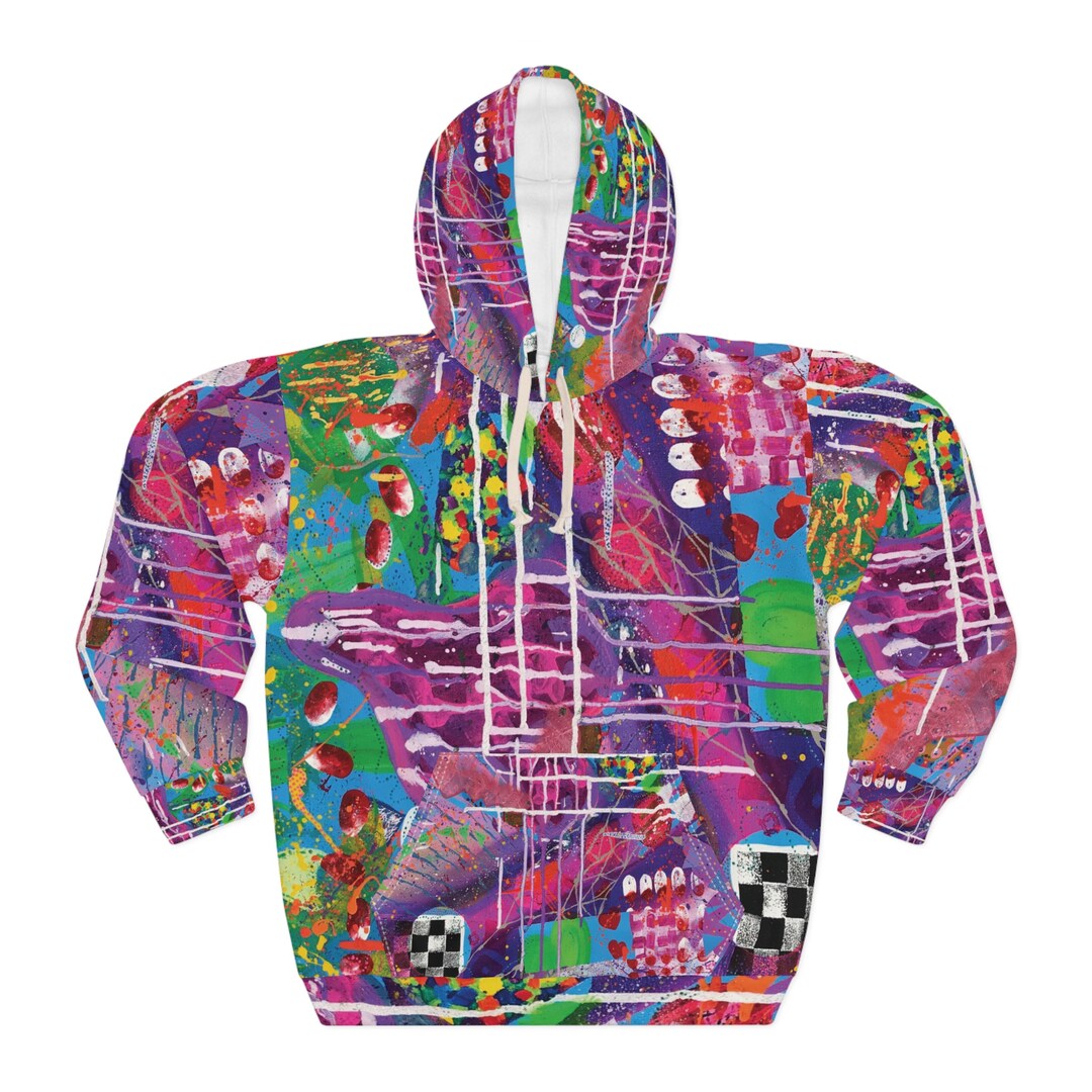 Abstract Painting Hoodie Bold Statement My Original Artwork Geometric ...