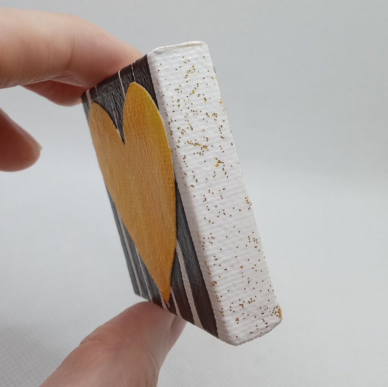 Miniature 2x2 Heart Painting for Collage Wall Space - Etsy