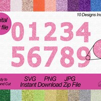 Cheetah Print Numbers, Numbers for Sublimation, Birthday Numbers ...