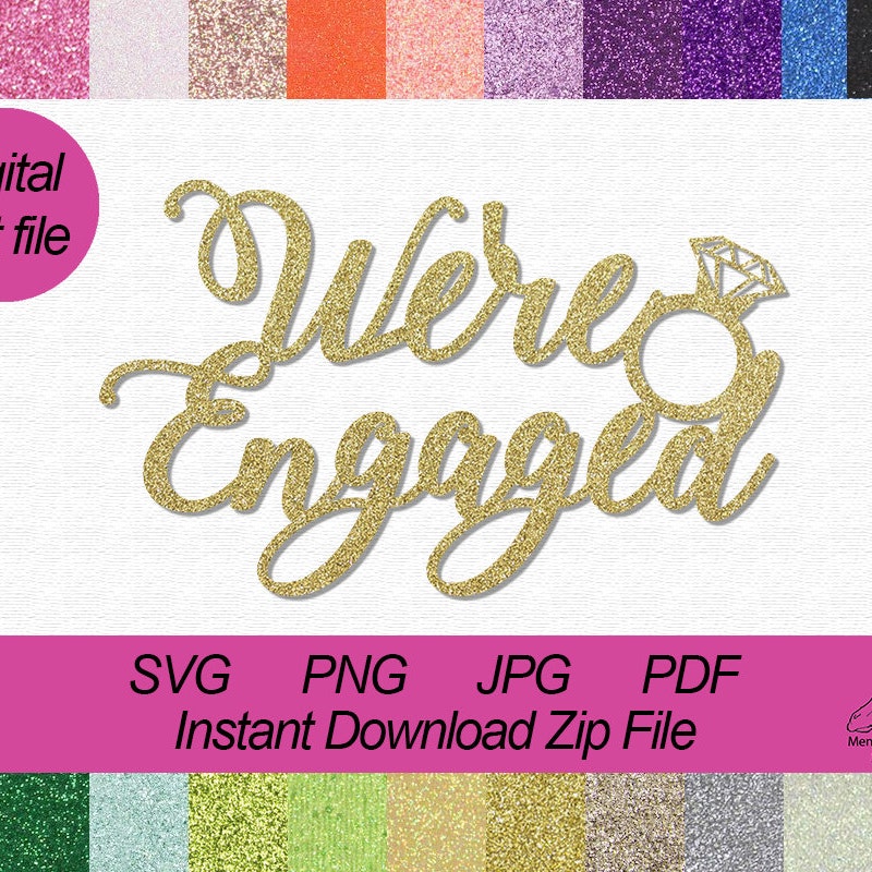 Engaged Svg - Etsy