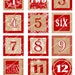 Printable DECEMBER DAILY NUMBERS Red 3, 2, 1.5 or 1 Inch, Advent ...